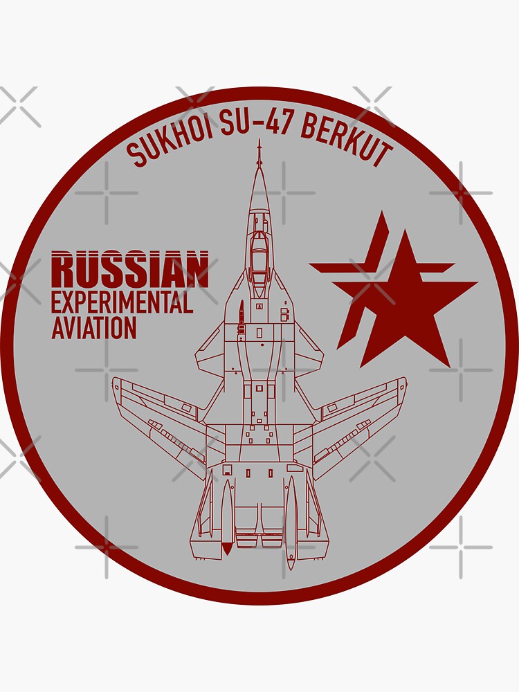 "Sukhoi SU-47 Berkut" Sticker for Sale by StrongVlad | Redbubble