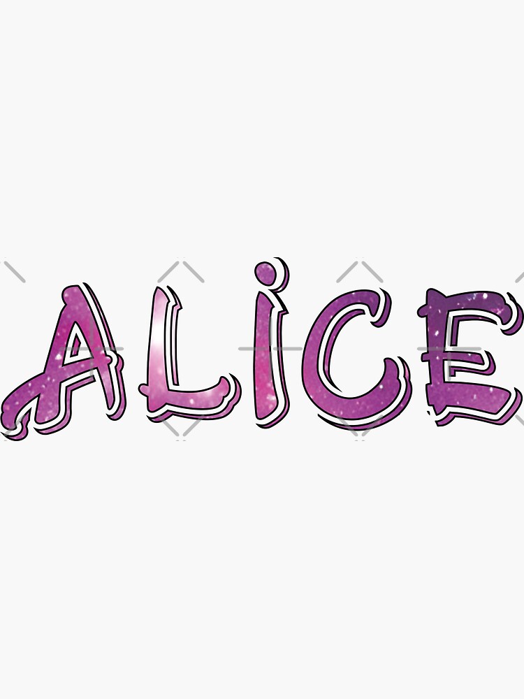 "ALICE Name II - My name is ALICE - typography name - Galaxy Vibe ...