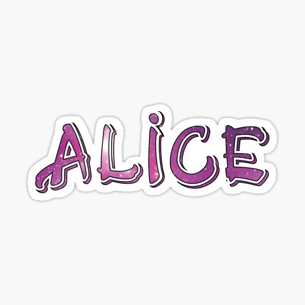 "ALICE Name II - My name is ALICE - typography name - Galaxy Vibe ...