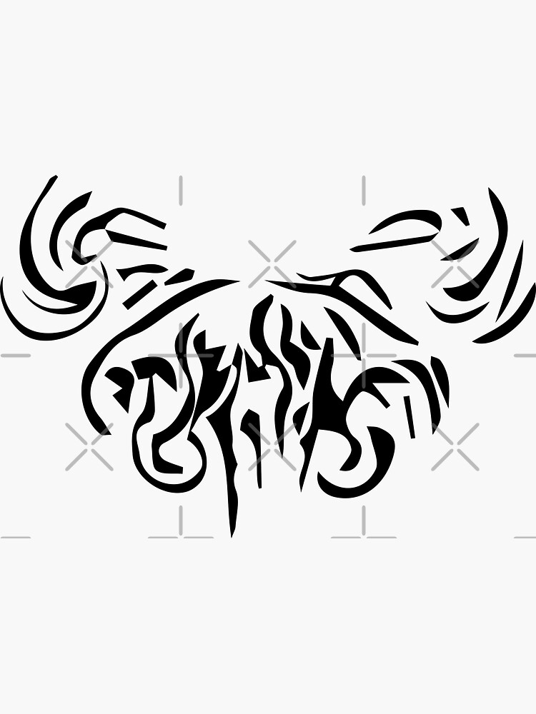 "Tribal Markings" Sticker for Sale by DJSK | Redbubble