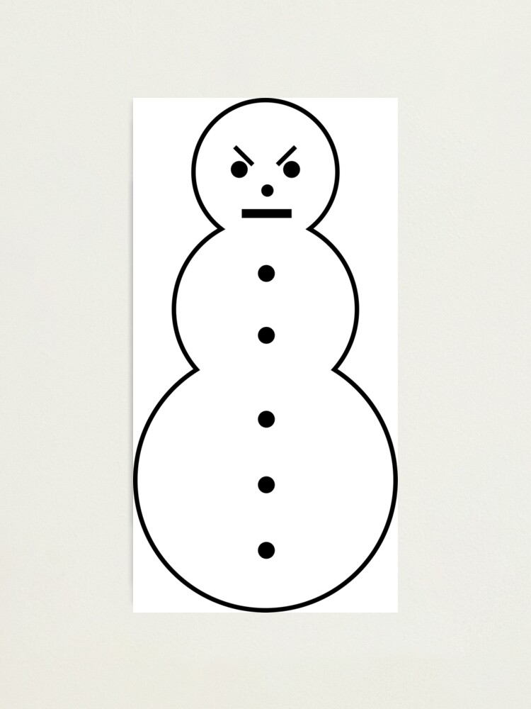 "Funny Angry Snowman Cool Angry Snowman with a Santa Hat. Jeezy Snowman ...