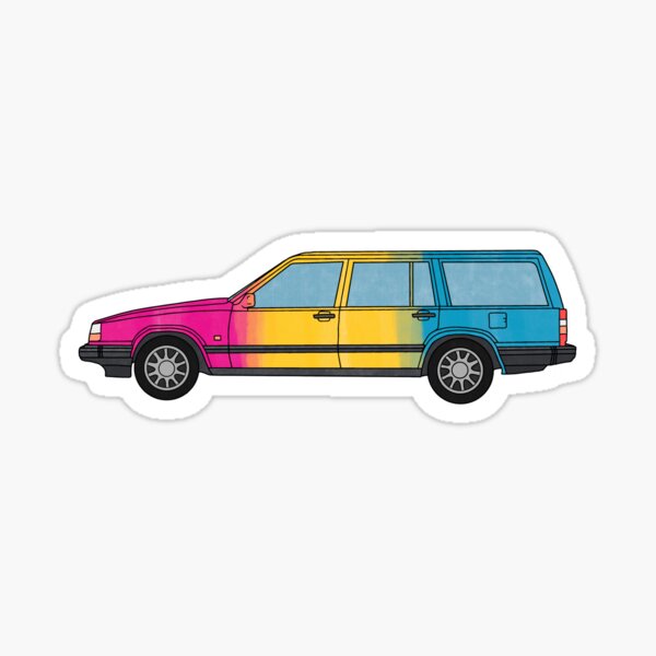 "Volvo 940 Pansexual Edition" Sticker for Sale by Doerpnation | Redbubble