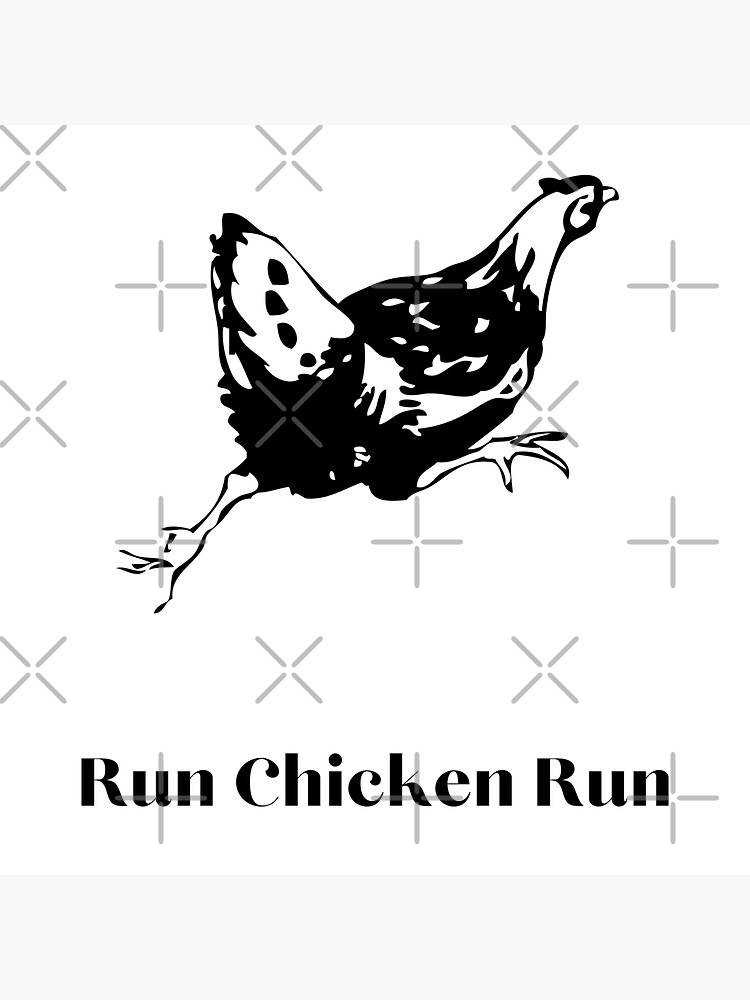 "Running Chicken Meme GTG Black Design" Sticker for Sale by lordyswiss ...