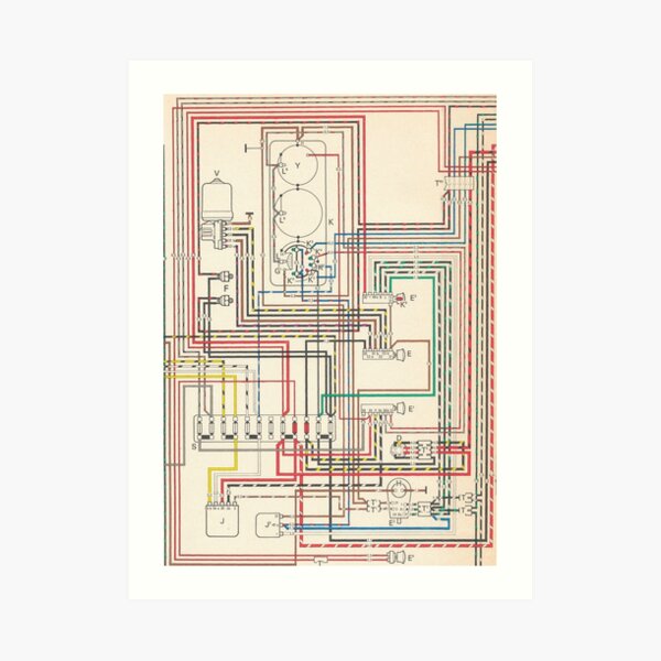 "Vintage wiring diagram" Art Print for Sale by opul | Redbubble