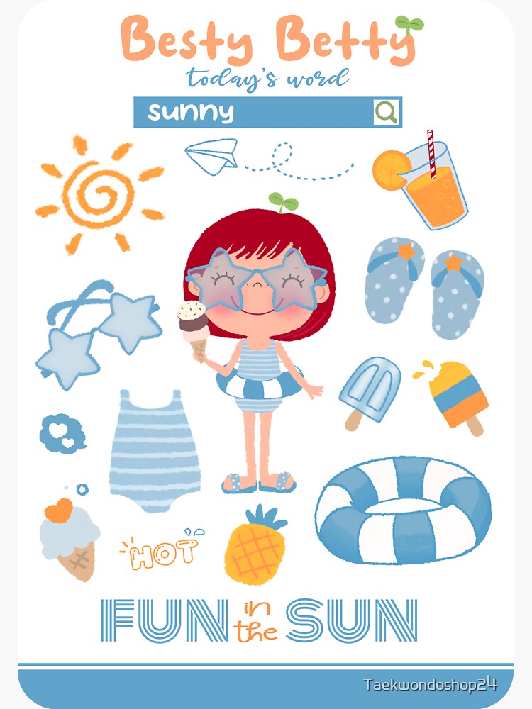 "Besty Betty - Sunny" Sticker for Sale by Taekwondoshop24 | Redbubble