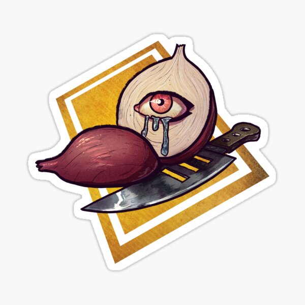 "Cutting Onions" Sticker for Sale by OssuanArt | Redbubble