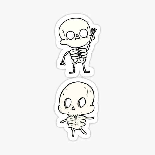 "cute skeletons" Sticker for Sale by Blank02 | Redbubble