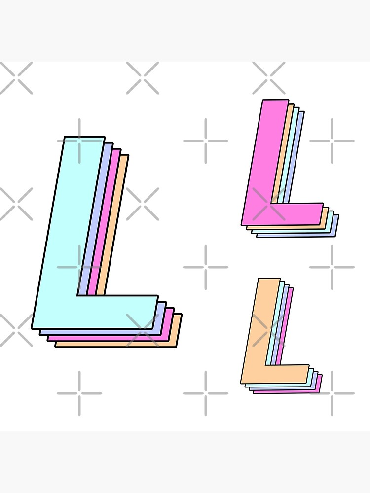 "Retro Letter L Pastel Colorful Alphabet" Poster for Sale by ...