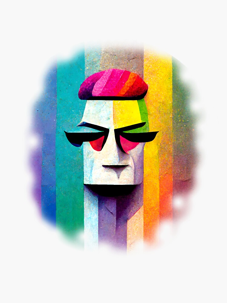 "RAINBOW LGBTQI+ MAN STYLIZED ROUND" Sticker for Sale by TheSoreStore ...