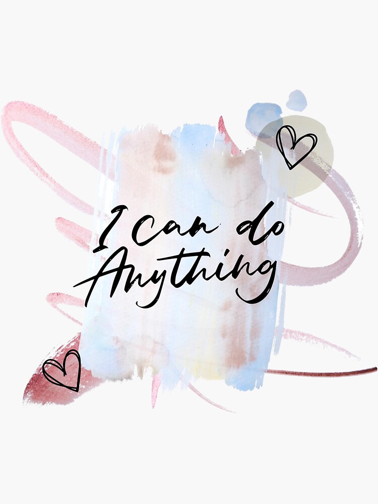 "I Can Do Anything Inspirational Motivational Quote | Purple Pink ...