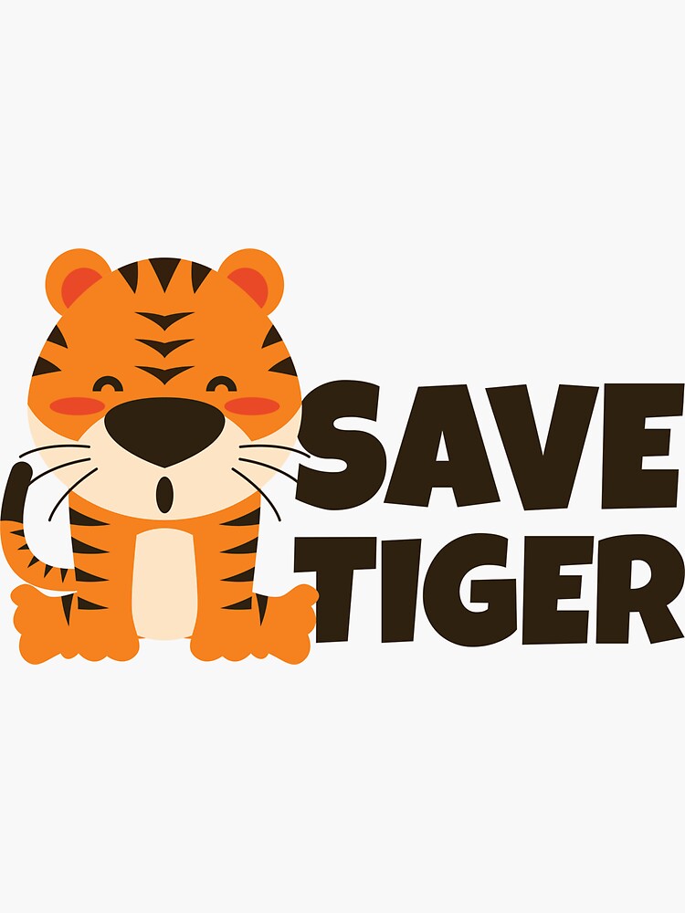 "Save The Tigers National Day" Sticker for Sale by PixyStickers | Redbubble