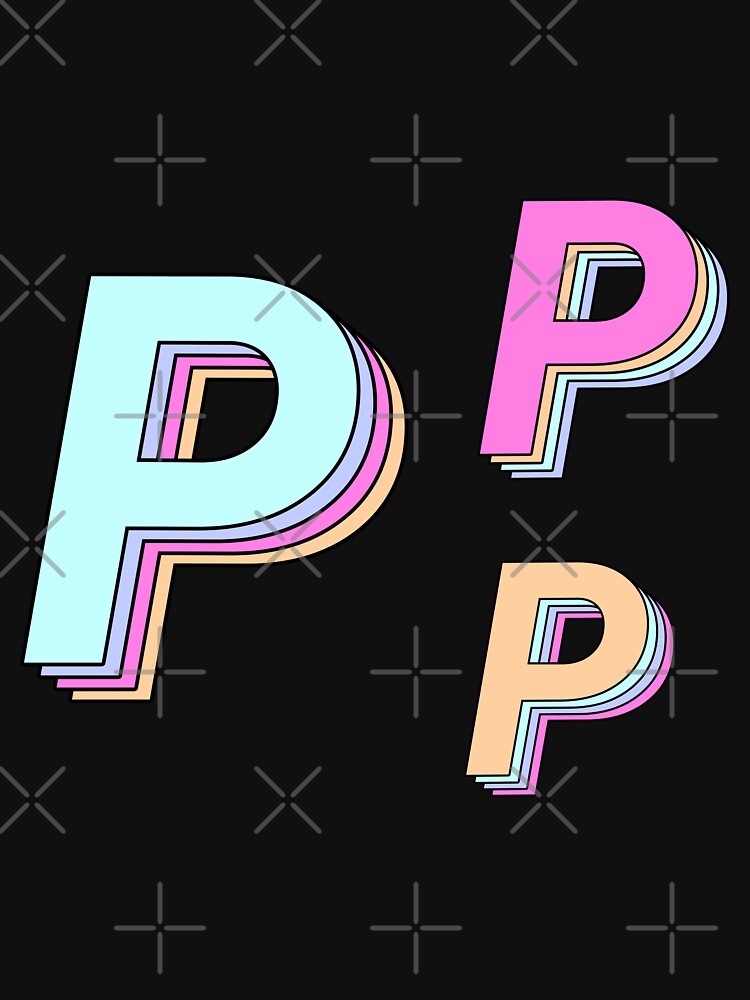 "Retro Letter P Pastel Colorful Alphabet" T-shirt for Sale by ...