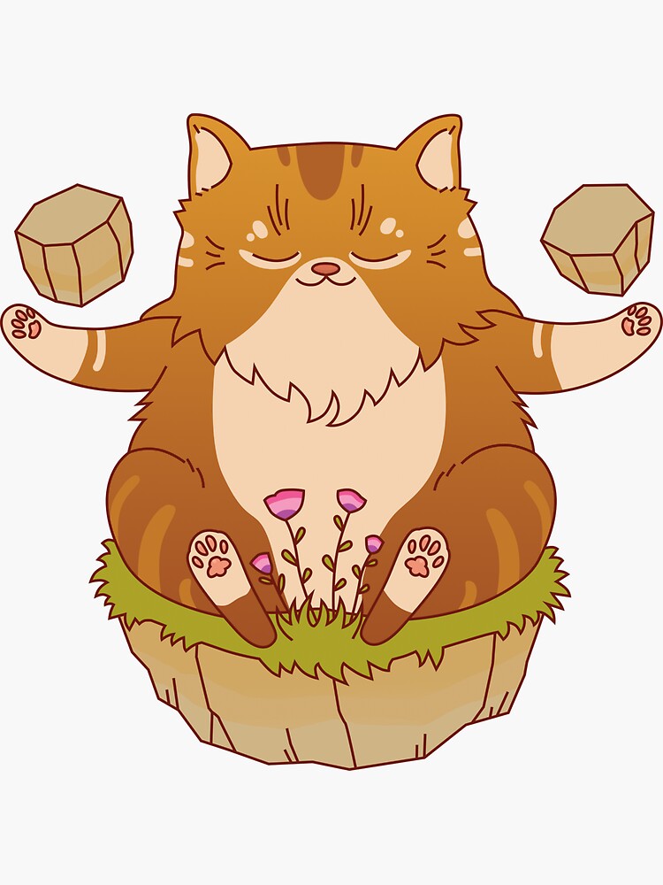 "Earth Cat Elemental " Sticker for Sale by meowssytarot | Redbubble