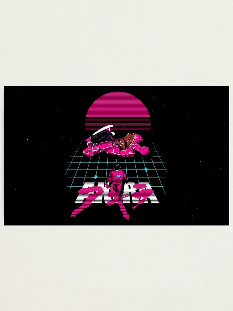 "AKIRA cyberpunk motorbike retro game synthwave '80 cult anime movie ...