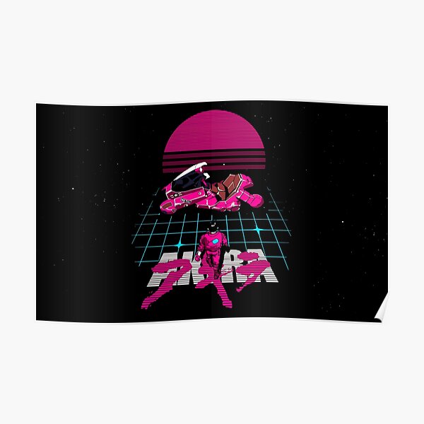 "AKIRA cyberpunk motorbike retro game synthwave '80 cult anime movie ...