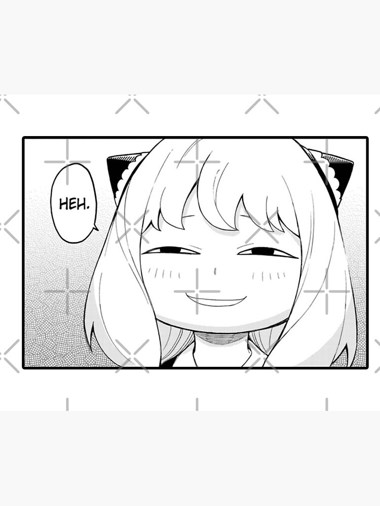 "ANYA SMUG FACE Heh Meme Face Spy x Family" Art Print for Sale by Apis ...