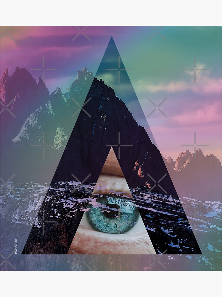 "STANDING AT THE MOUNTAIN COLD EDGE" Sticker for Sale by PAPEFOLIA ...