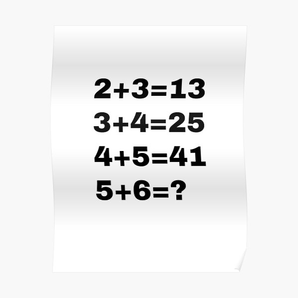 "Math Quiz and Riddle" Poster for Sale by StriderDesigns | Redbubble
