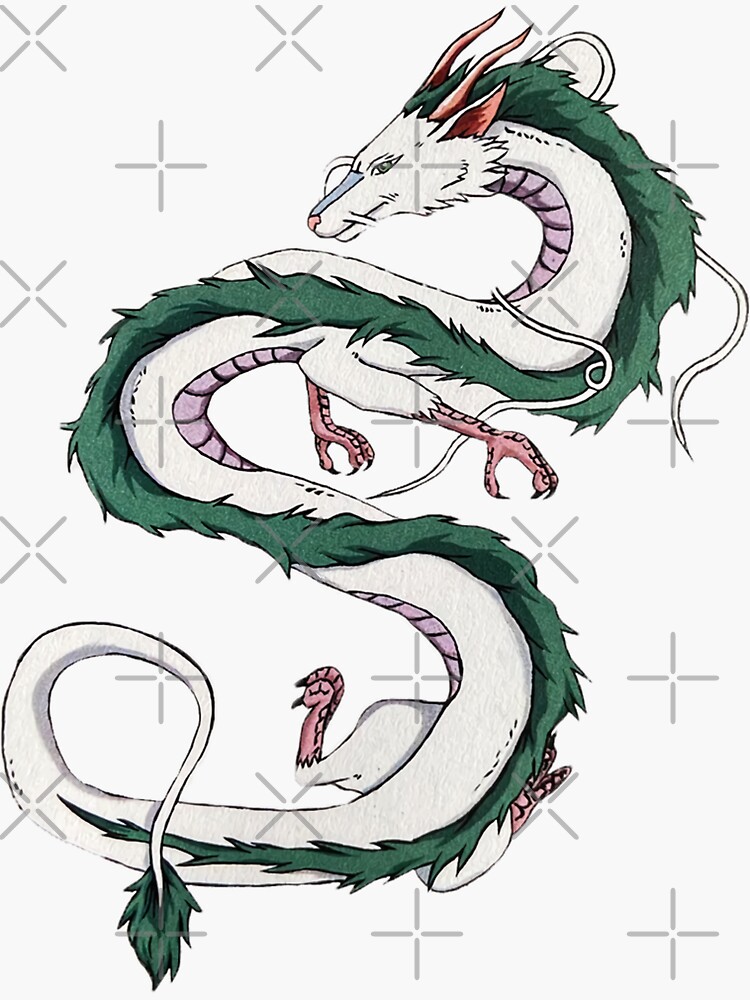 "Haku Spirited Away Anime Sticker" Sticker for Sale by lindalas | Redbubble