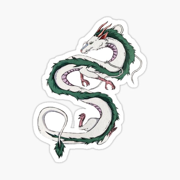 "Haku Spirited Away Anime Sticker" Sticker for Sale by lindalas | Redbubble