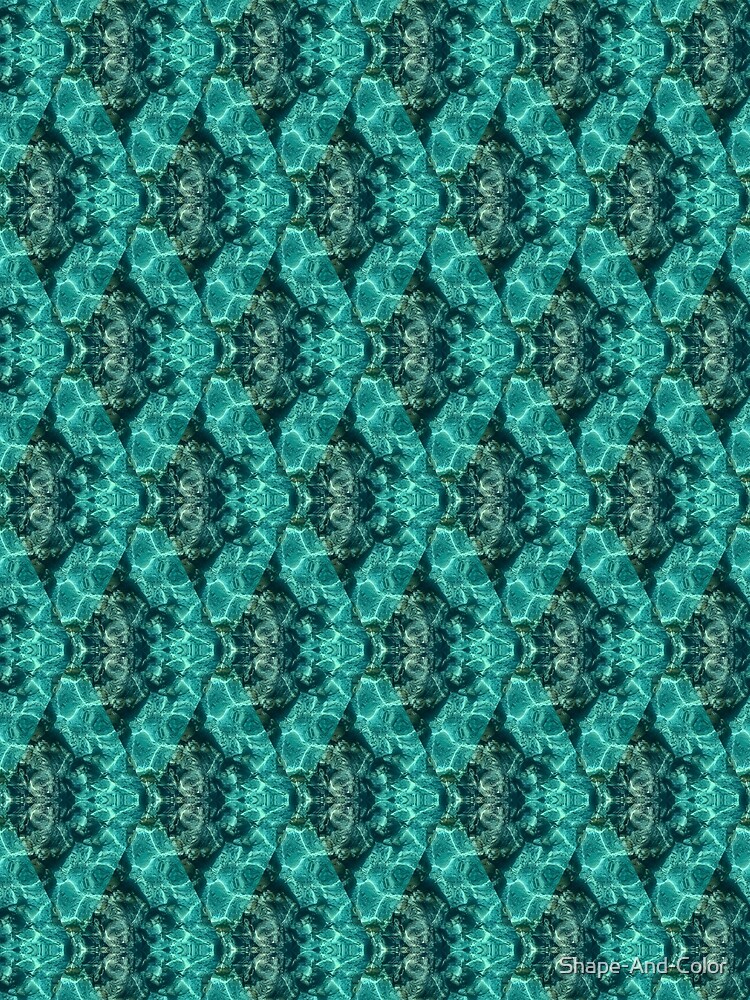 "Forged By The Sea Ocean Tessellation Art 32" Poster for Sale by Shape ...