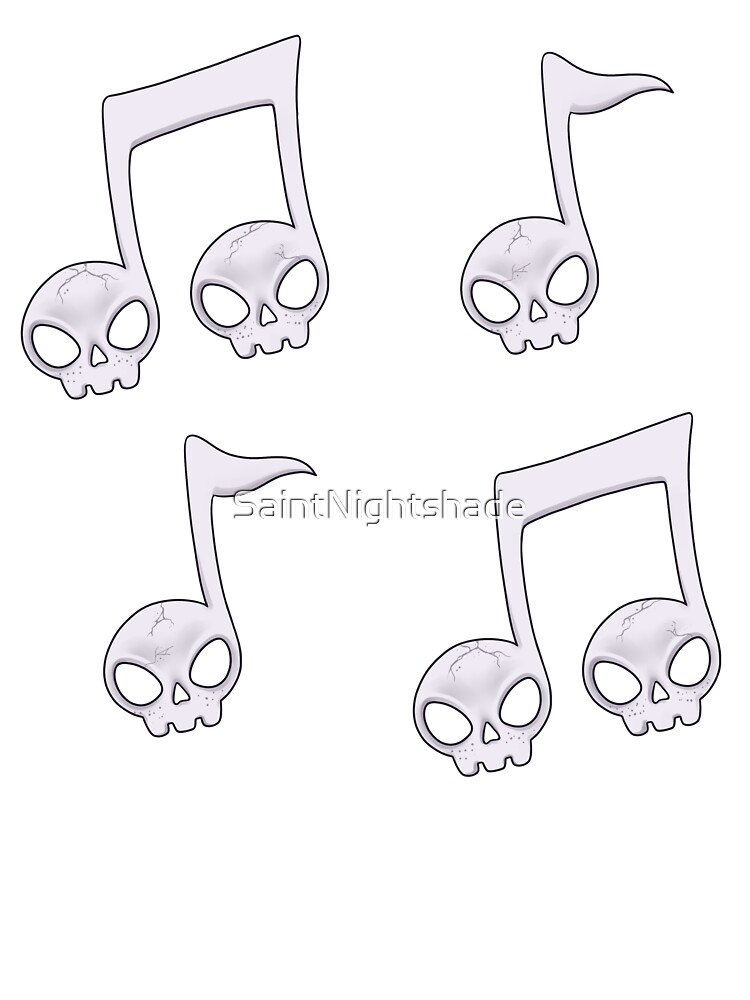 "Musical Skull Notes" Kids T-Shirt for Sale by SaintNightshade | Redbubble