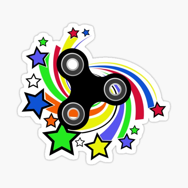 "Fidget Spinner Rainbow Star Vortex" Sticker for Sale by 4Craig | Redbubble