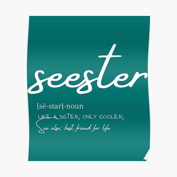 Póster «Cita divertida del sustantivo Seester, camisa del sustantivo ...