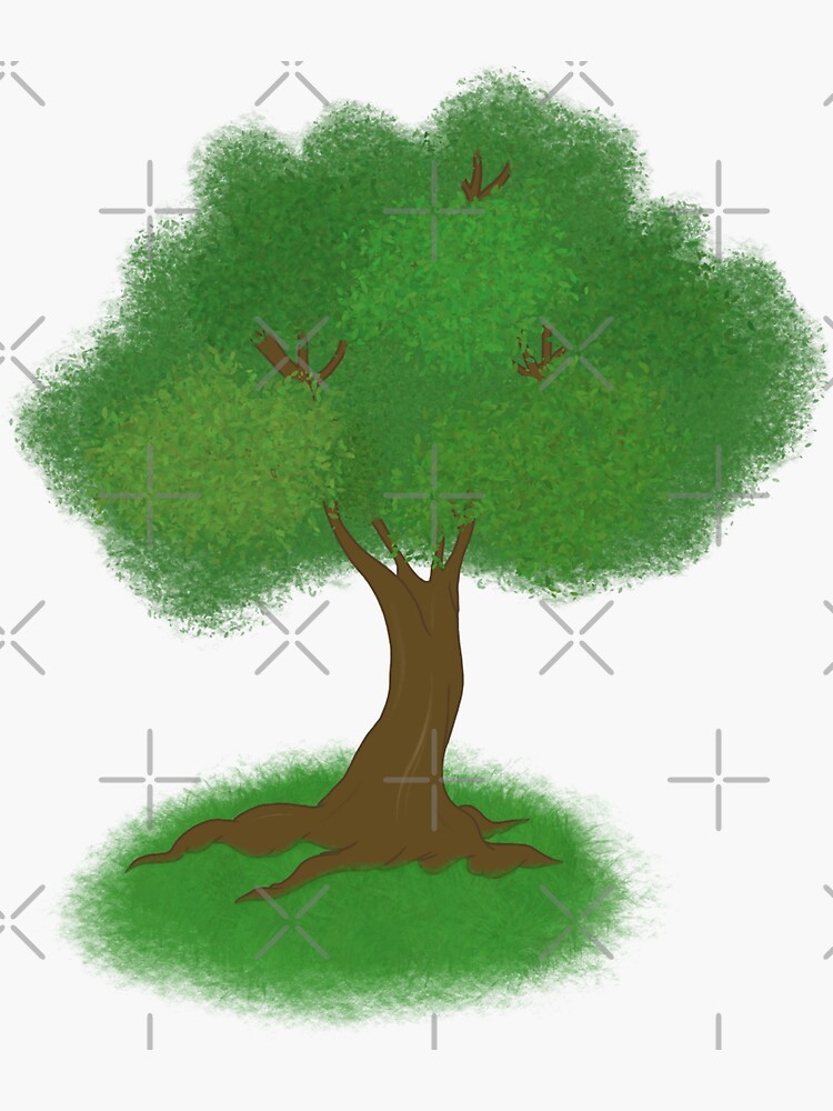 "tree drawing" Sticker for Sale by CocSwing | Redbubble