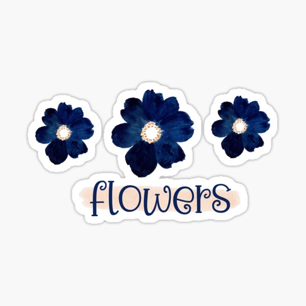 "Little Blue Flowers ~ Stickers pin-button" Sticker for Sale by Ryhouna ...