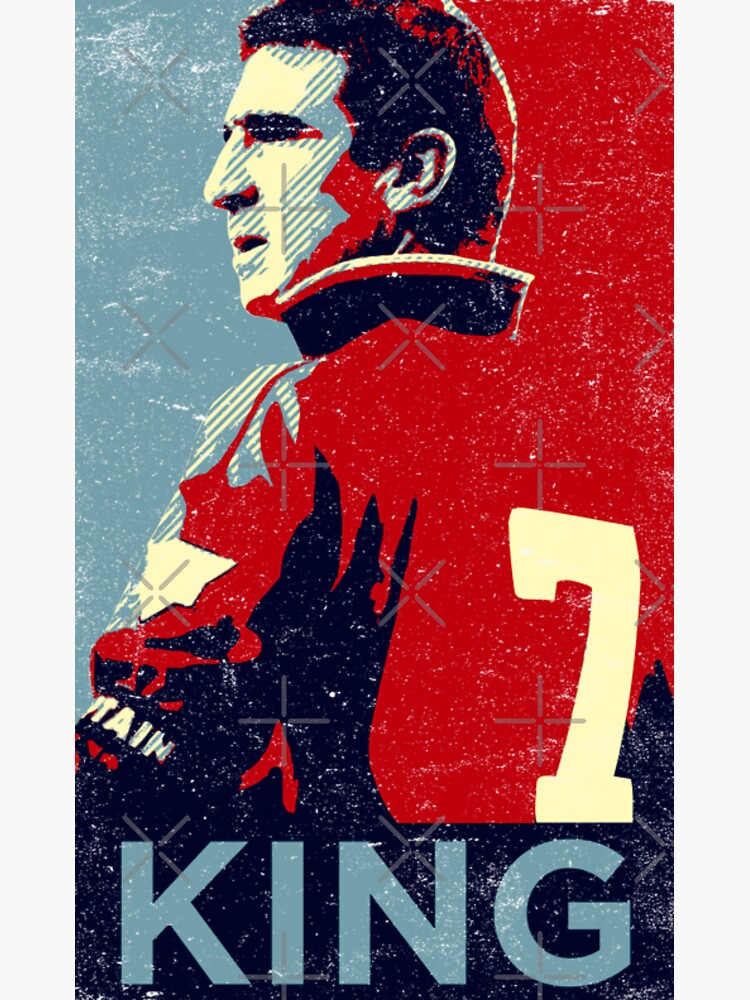"Amazing Eric "The King" Cantona" Sticker for Sale by tillmaxshop ...