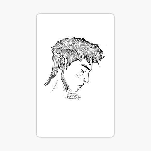 "Black and White caring" Sticker for Sale by DIGIRULEArt | Redbubble