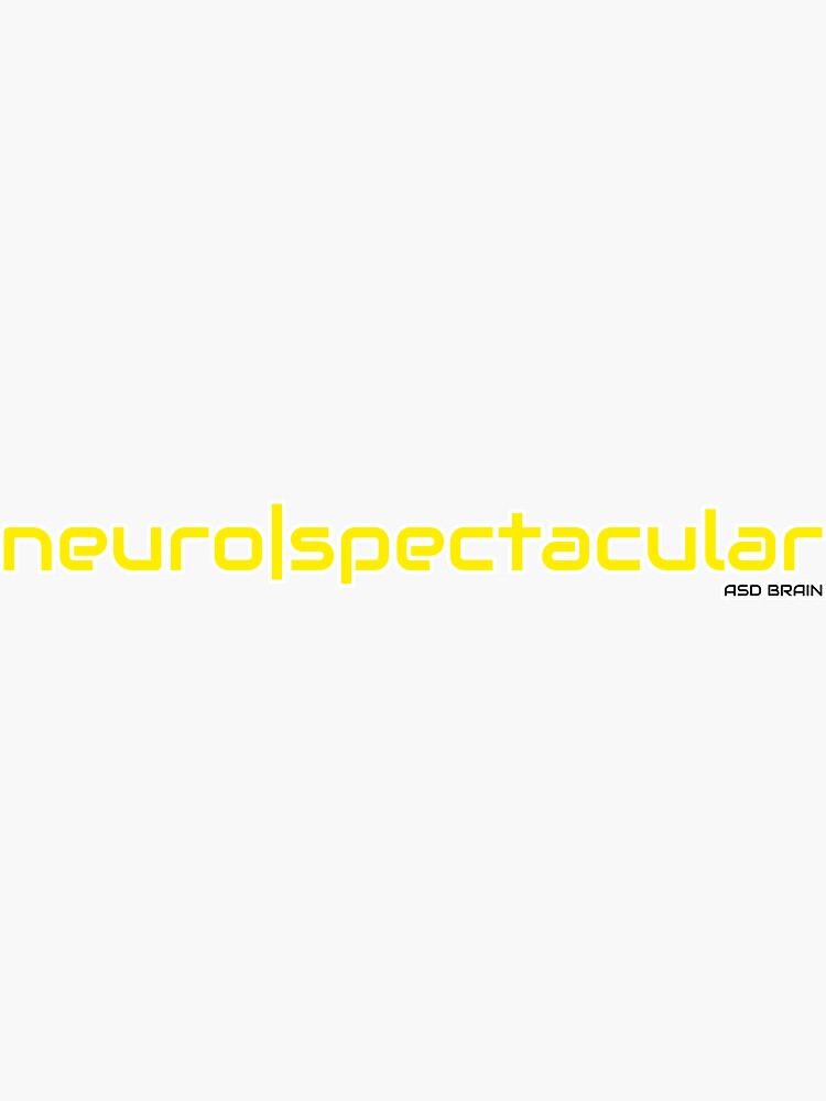 "Neuro Spectacular (Text) 02 Yellow" Sticker for Sale by RowanRamsay ...