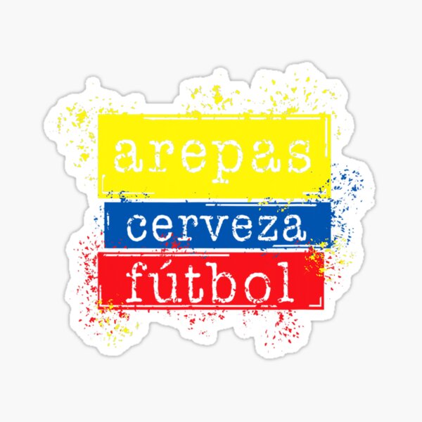 "Arepas Cerveza Futbol Colombian Flag Soccer Jersey 2018" Sticker for ...
