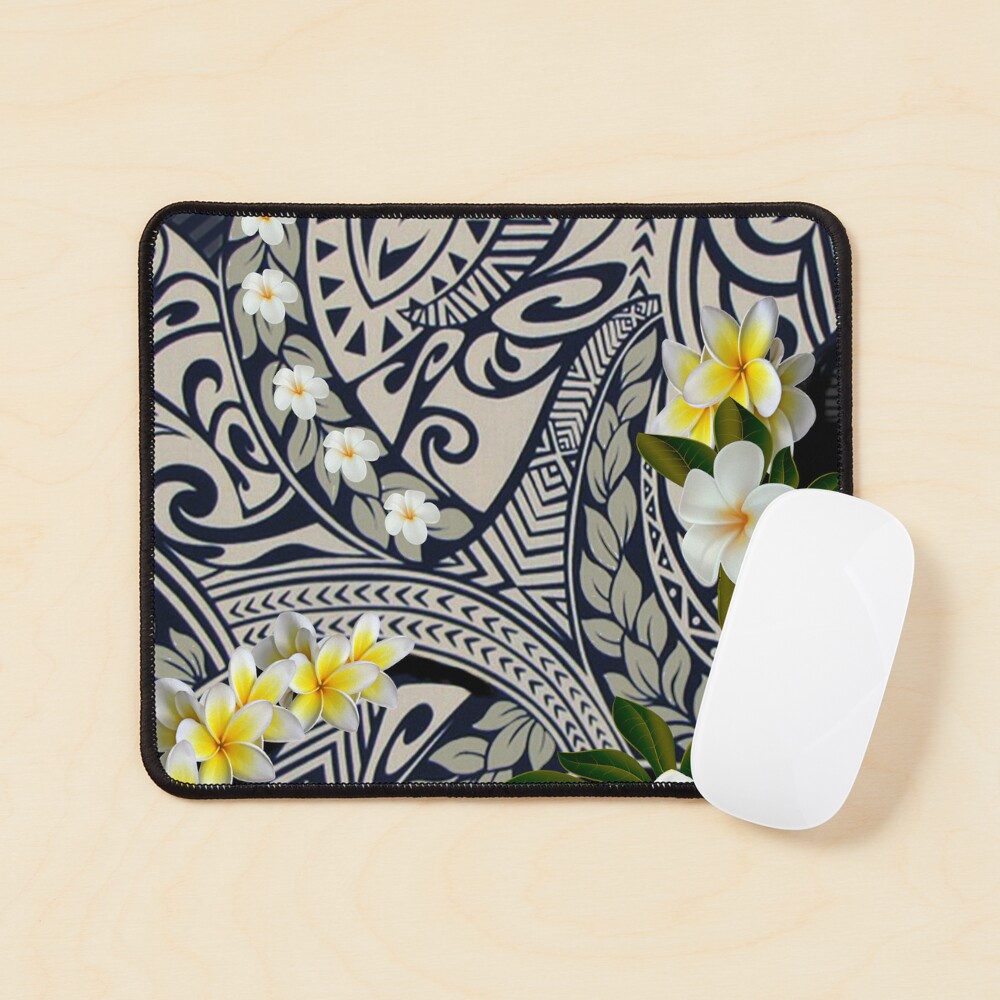 "Traditional Hawaiian Tapa and Plumeria" Sticker for Sale by JMarielle ...