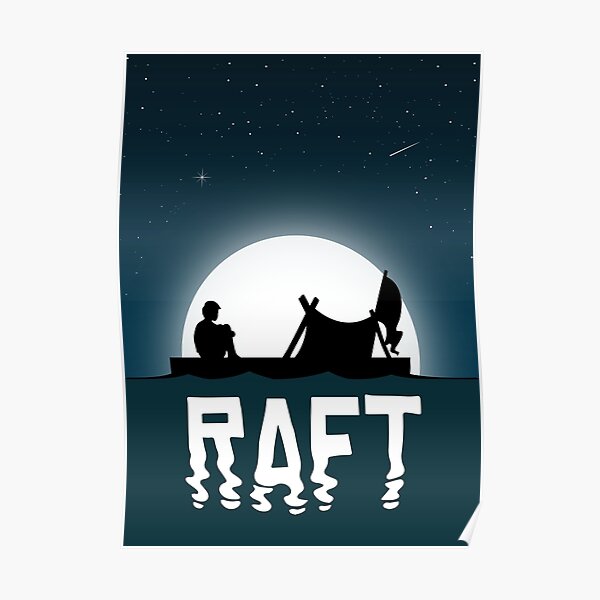 "Raft Game Night Sky" Poster for Sale by VectorzDude | Redbubble