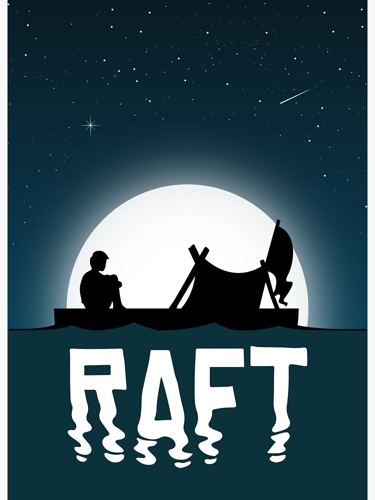 "Raft Game Night Sky" Sticker for Sale by VectorzDude | Redbubble