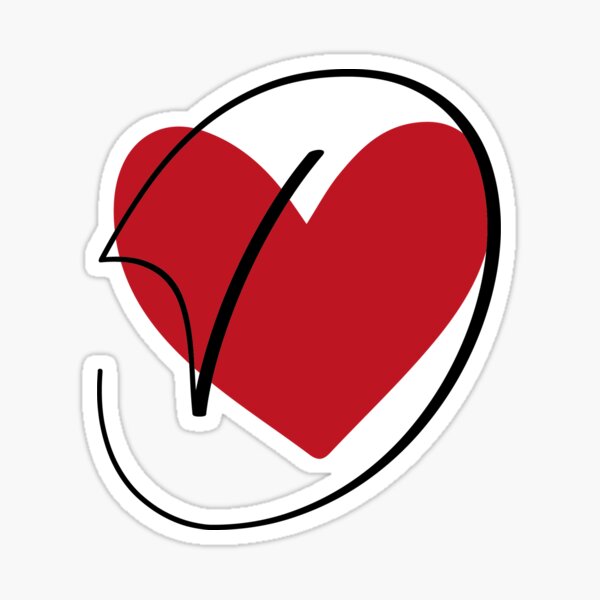 " Heart With Letter Initial D" Sticker for Sale by medbdj | Redbubble