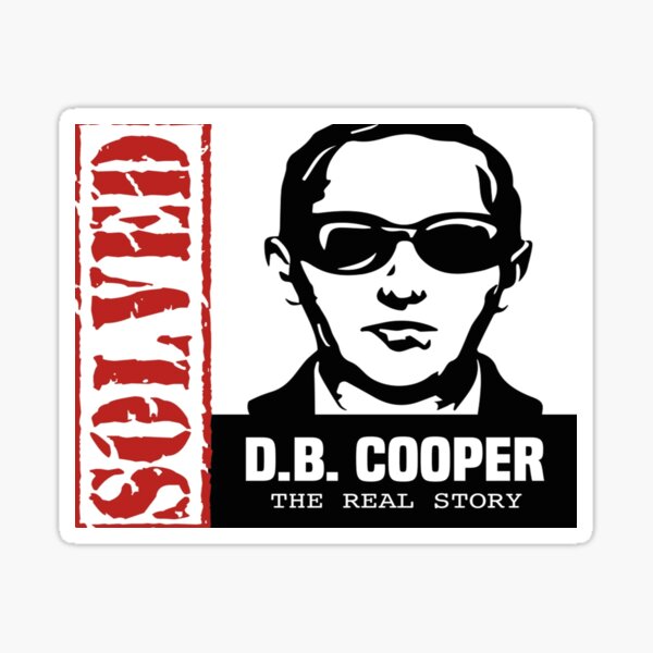 "D.B COOPER" Sticker for Sale by naditta | Redbubble