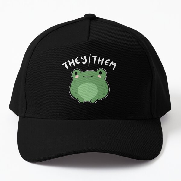 "They / Them Pronoun Frog - Cute Nonbinary Queer Aesthetic - Kawaii ...