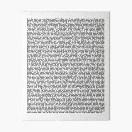 "Minecraft End Poem (style1)" Art Board Print for Sale by QuotableYou ...