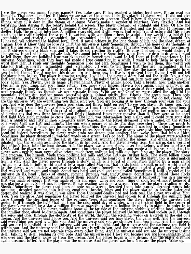 "Minecraft End Poem (style1)" Poster for Sale by QuotableYou | Redbubble