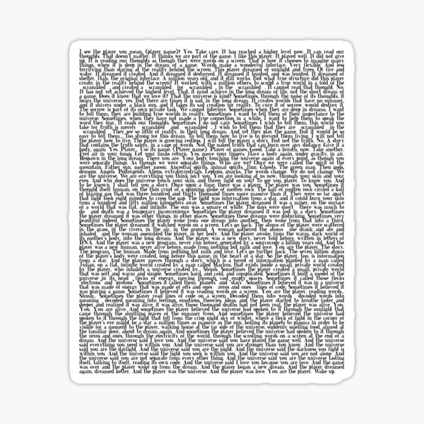 "Minecraft End Poem (style1)" Sticker for Sale by QuotableYou | Redbubble