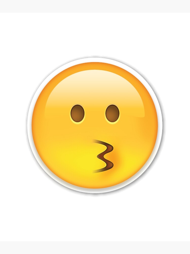 "Emoji Kissy Face Kiss Smooch Happy Laugh Smile" Poster by stevesemojis ...