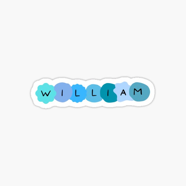 "William - Name " Sticker for Sale by Name-Bubble | Redbubble