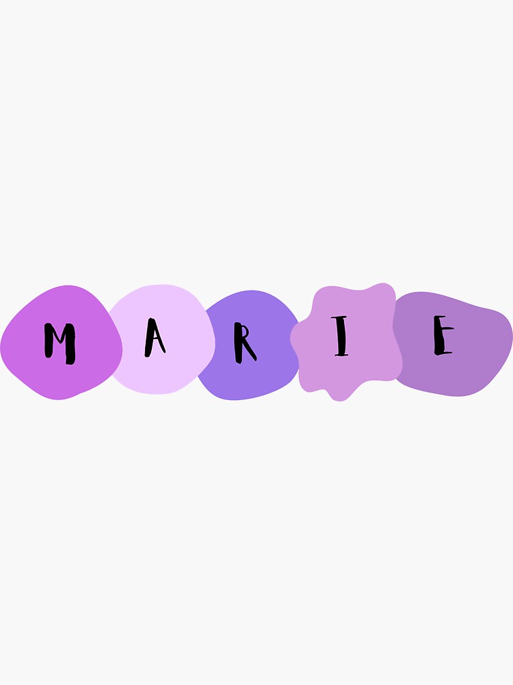 "Marie - Name " Sticker for Sale by Name-Bubble | Redbubble