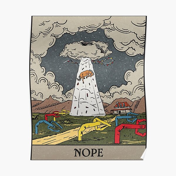 "Nope Poster" Poster for Sale by comFad | Redbubble