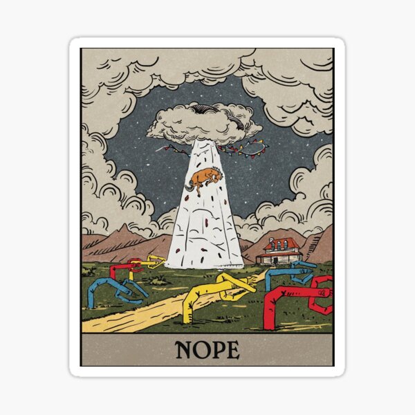 "Nope Poster" Sticker for Sale by comFad | Redbubble