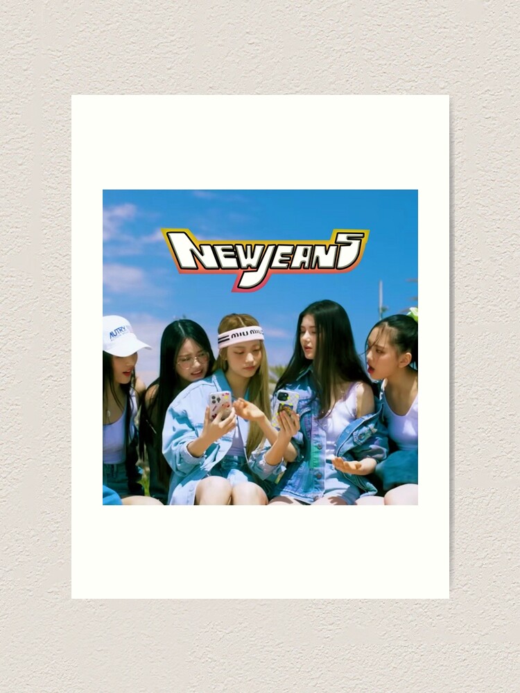"New Jeans Kpop group photo with logo" Art Print for Sale by kevtang ...