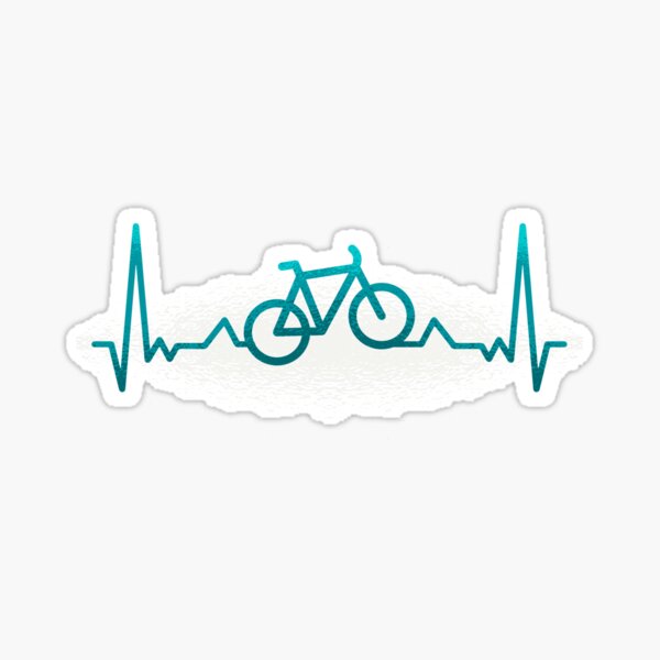 "Bike HeartBeat Illustration" Sticker for Sale by UnlockingDesign ...
